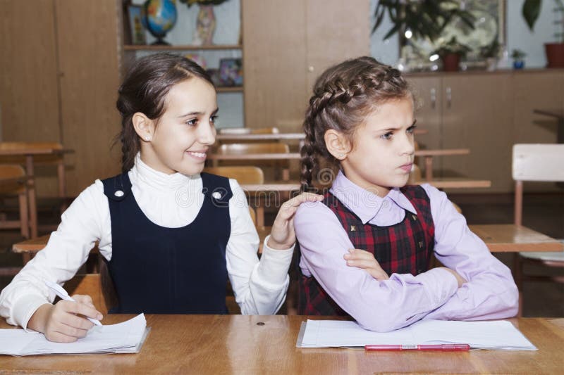 Conflict between Schoolgirls Stock Image - Image of friend, pupil: 64356257