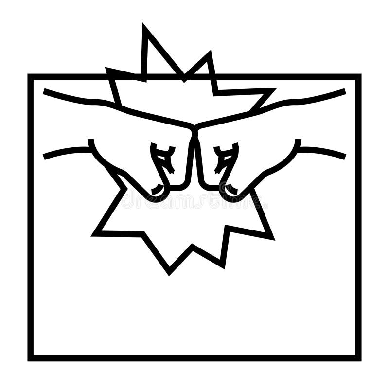 Conflict Situation Line Icon, Concept Sign, Outline Vector Illustration ...