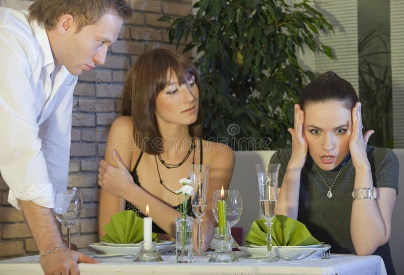 Conflict Situation in Restaurant Stock Image - Image of restaurant ...
