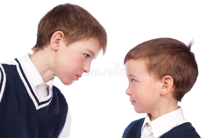 Conflict between Two Pupils Stock Photo - Image of expression ...