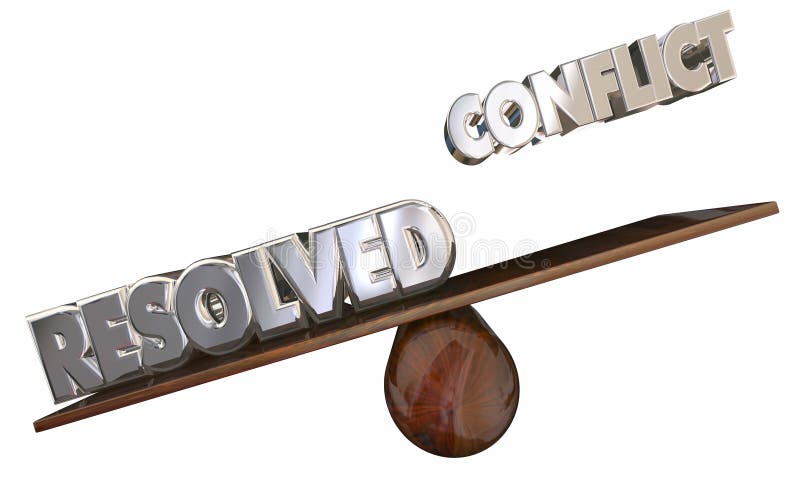 Conflict Vs Resolved See Saw Problem Solution Stock Illustration ...