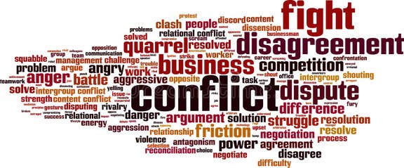 Conflict word cloud stock vector. Illustration of fight - 274834762