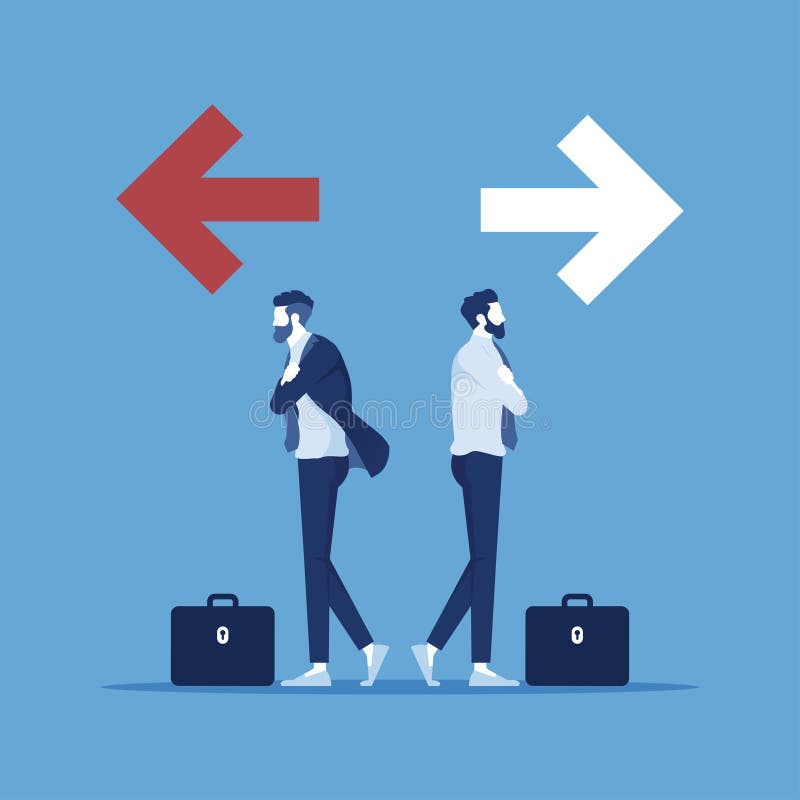 Conflicted Businessman Concept-difficult Choice and Hard Decision ...
