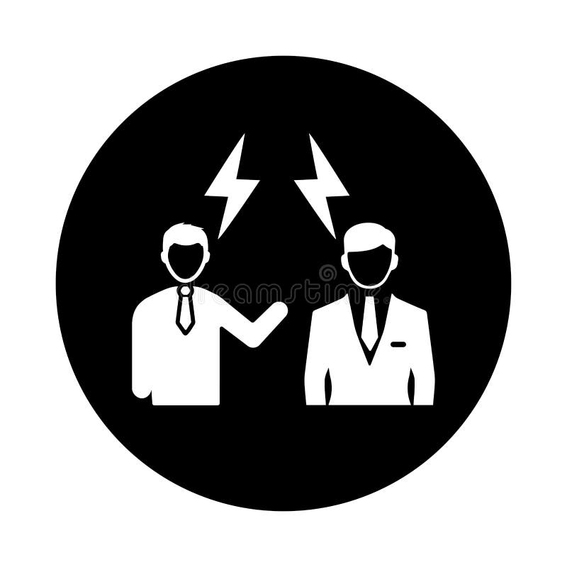 Conflicts Icon. Black Vector Sketch. Stock Vector - Illustration of ...