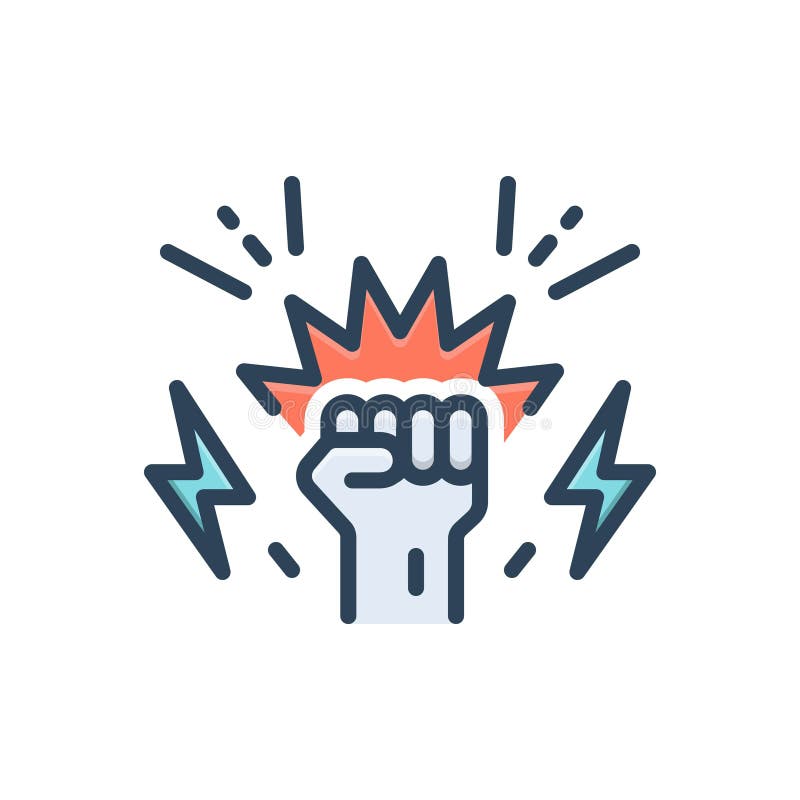 Color Illustration Icon for Conflicts, Combat and Punch Stock ...