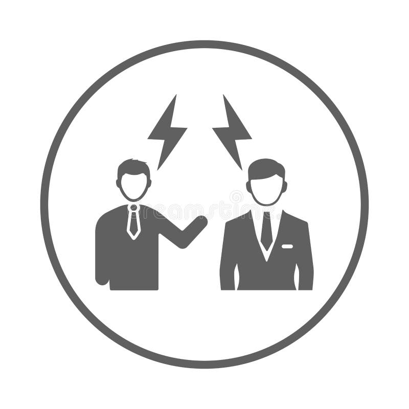 Conflicts Icon. Gray Vector Sketch. Stock Vector - Illustration of ...
