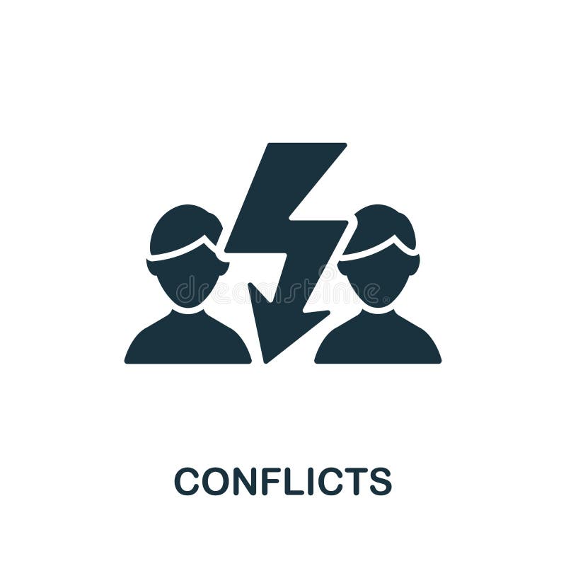 Conflicts Icon. Simple Element from Psychology Collection. Creative ...