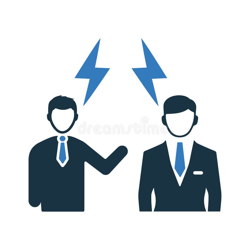 Conflicts Icon. Simple Flat Design Concept. Stock Vector - Illustration ...