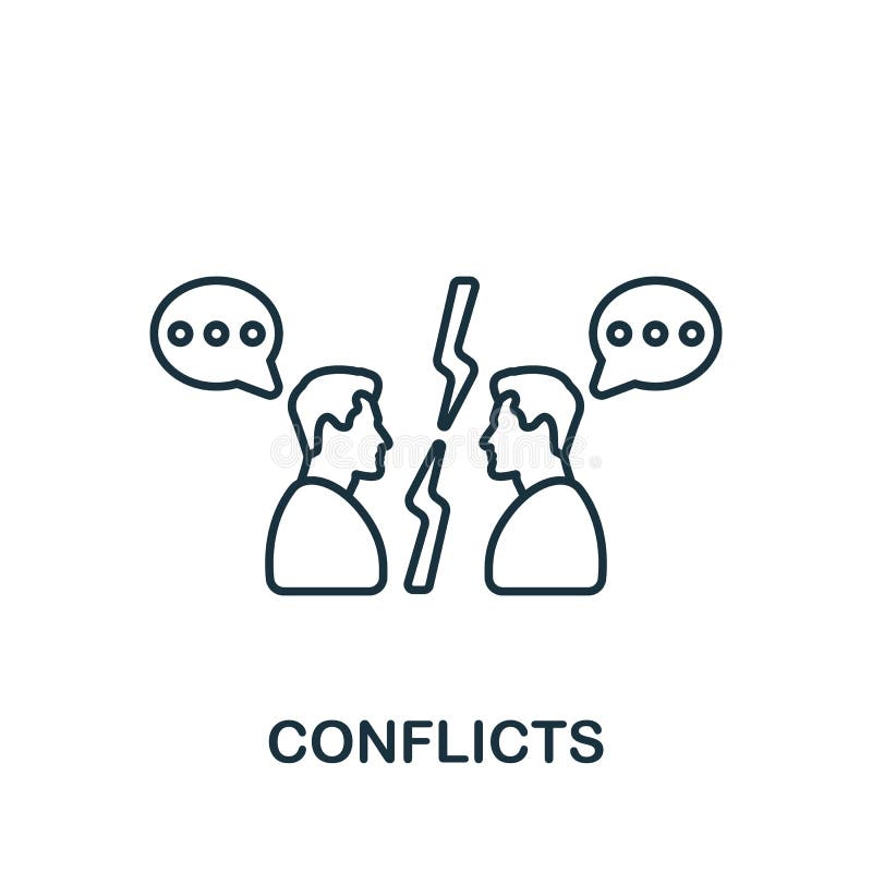 Conflicts Icon. Simple Element from Psychology Collection. Creative ...