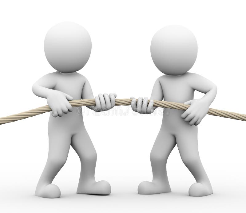Conflit 3d Parmi Des Personnes Illustration Stock - Illustration du ...
