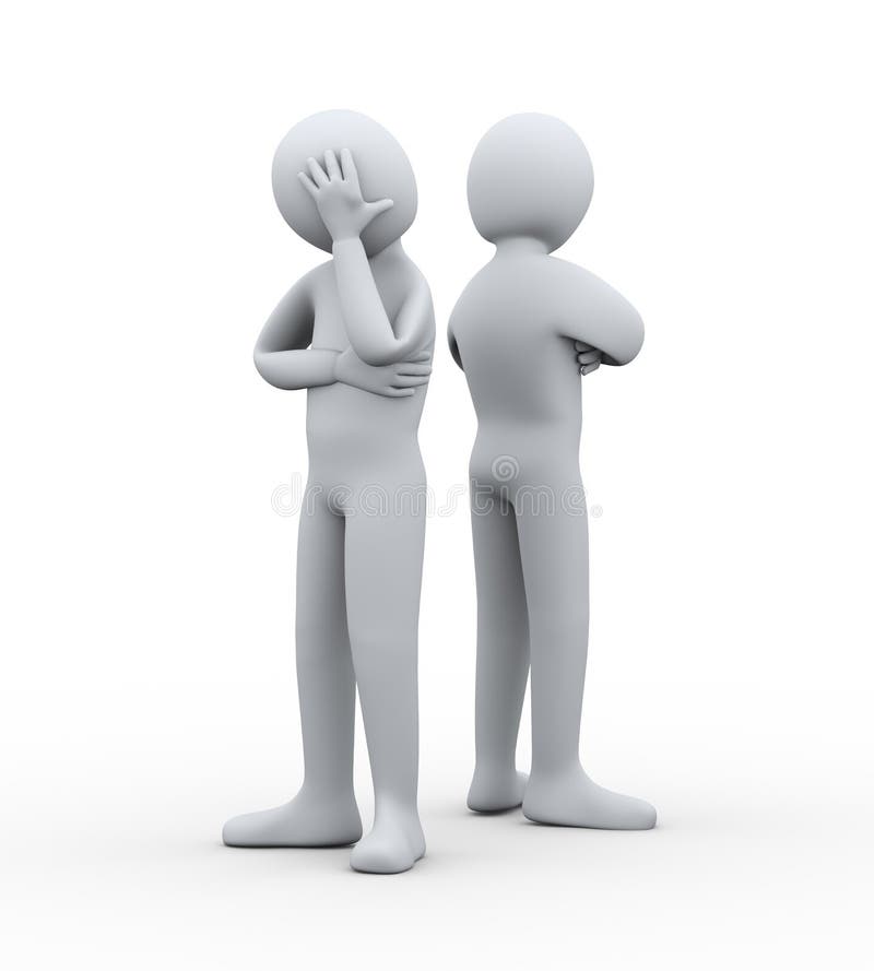 Conflit De Conflit Des Personnes 3d Illustration Stock - Illustration ...