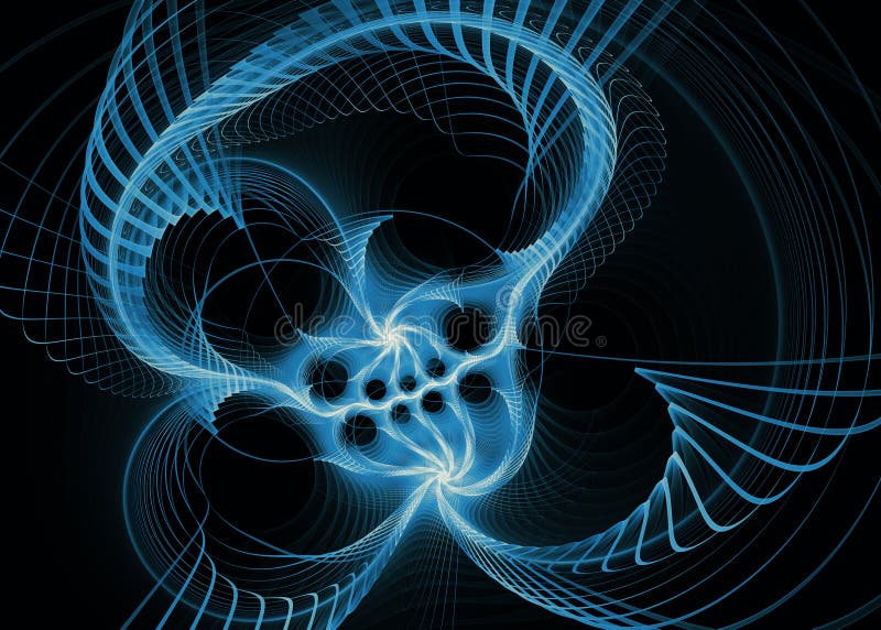 Confluence of Luminous Paths Stock Illustration - Illustration of futuristic, order: 392192855