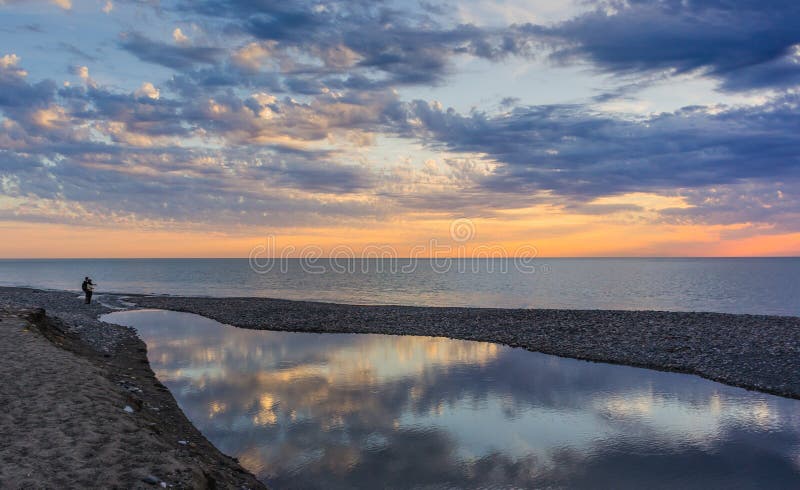 River confluence with sea stock photo. Image of tail - 150689924