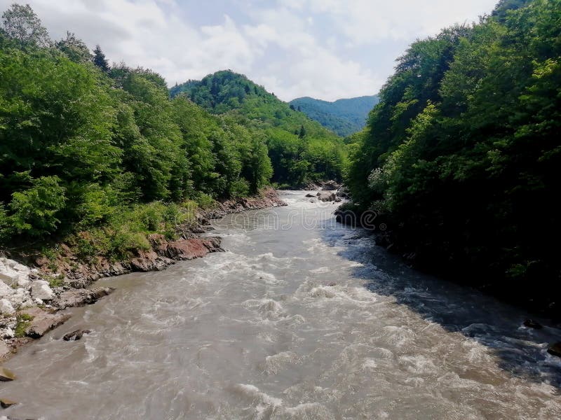 Confluence of rivers stock image. Image of stream, creek - 222155765