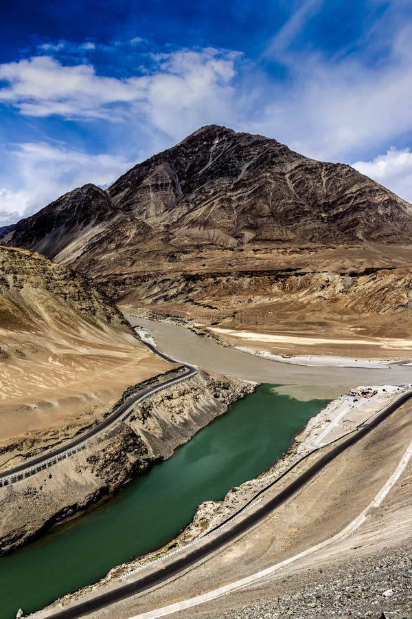 Confluence of rivers stock image. Image of nature, attraction - 69622633