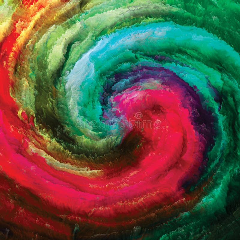 Confluence of Vibrant Colors Stock Illustration - Illustration of ...