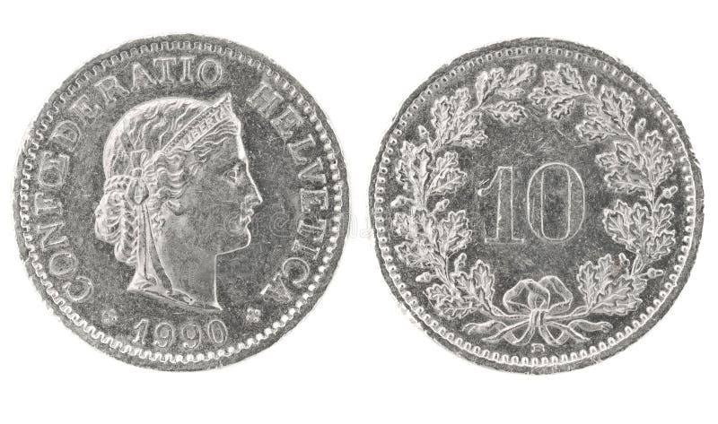 Confoederatio Helvetica 10 Rappen 1990 Stock Photo - Image of 1990 ...