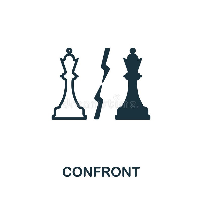 Rivalry Icon. Monochrome Simple Sign from Challenges Collection Stock ...