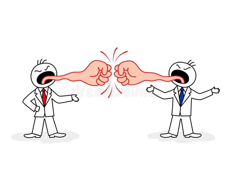 Confrontación verbal ilustración del vector. Ilustración de egoísta ...