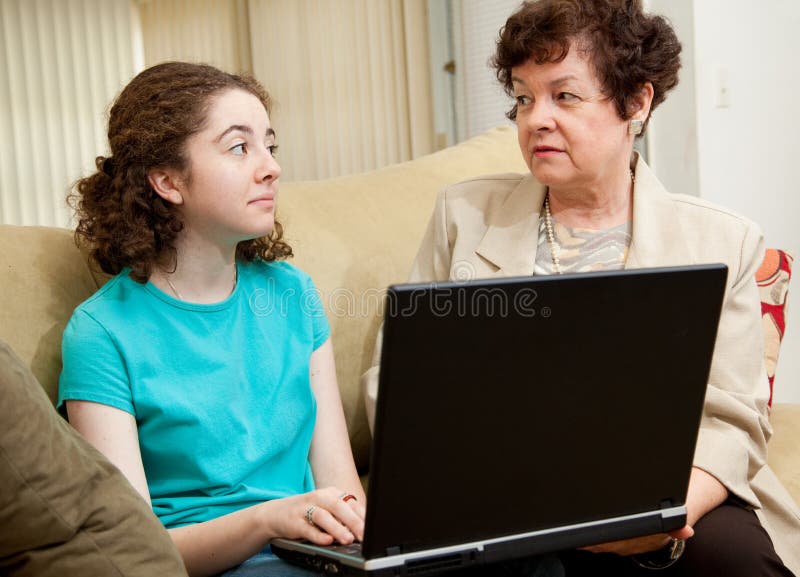Confrontation Over Computer Stock Photo - Image of internet, laptop ...