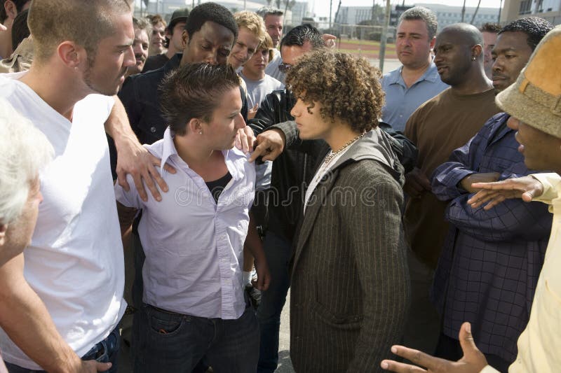 Confrontation between People Stock Photo - Image of middle, people ...