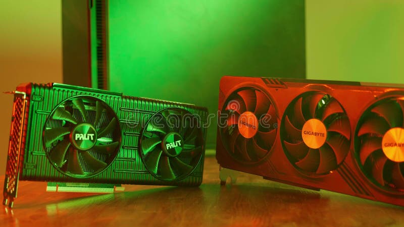 Confrontation between the Two Largest Vendors of Graphics Cards. Close ...