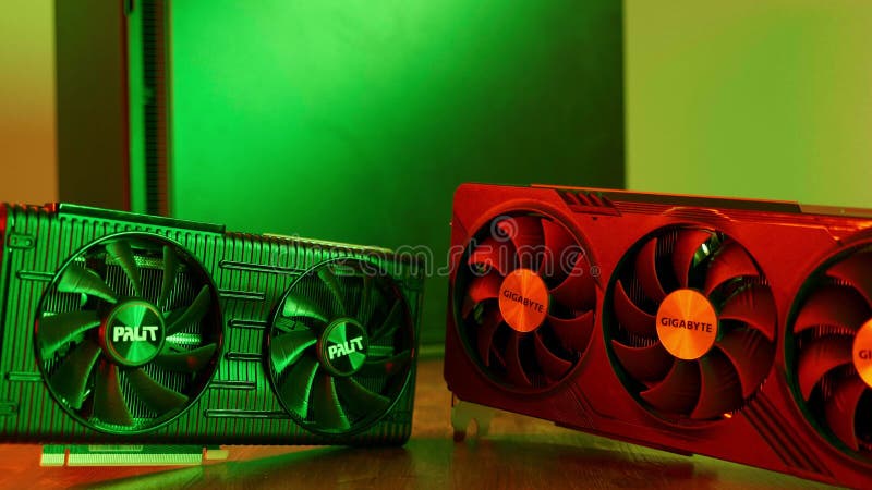 Confrontation between the Two Largest Vendors of Graphics Cards. Close ...