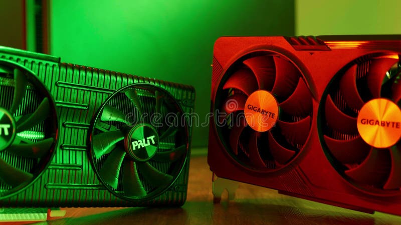 Confrontation between the Two Largest Vendors of Graphics Cards. Close ...