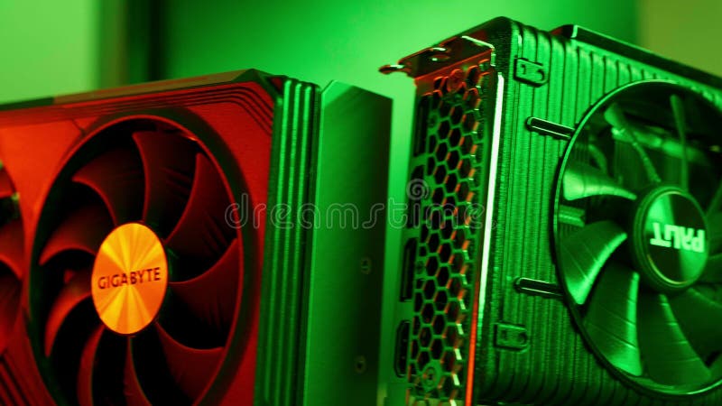 Confrontation between the Two Largest Vendors of Graphics Cards. Close ...
