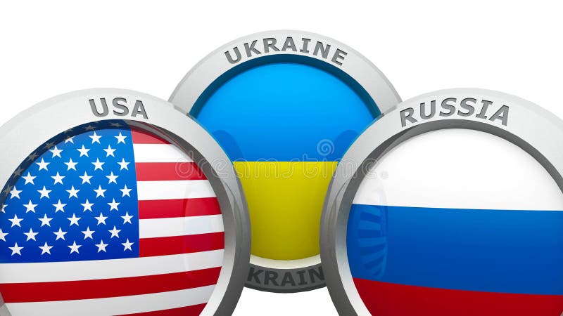 Confrontation USA UA RU stock illustration. Illustration of choice ...