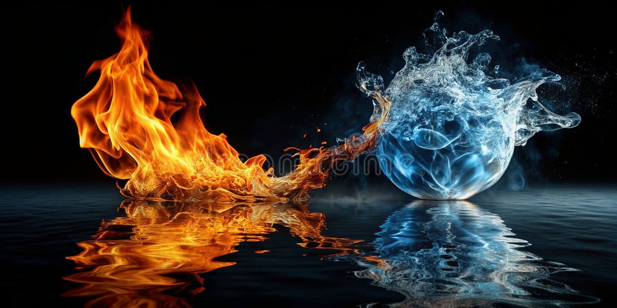 Fire Vs Water Stock Illustrations – 88 Fire Vs Water Stock ...