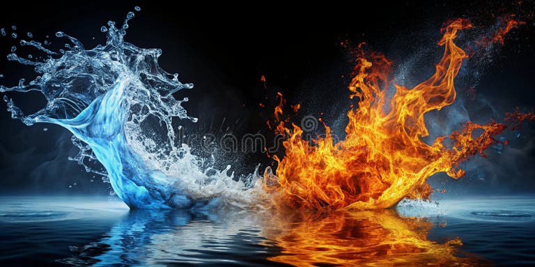 Fire Vs Water Stock Illustrations – 83 Fire Vs Water Stock ...