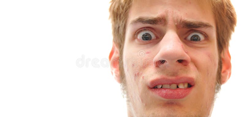 Confus image stock. Image du étrange, copie, visage, blanc - 12285925