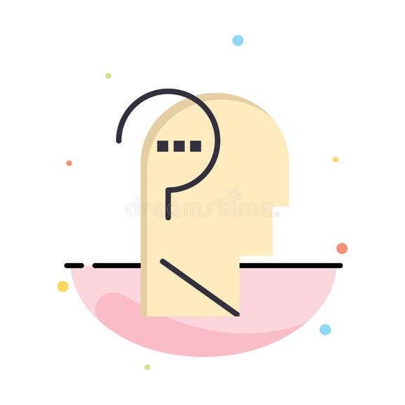 Confuse, Confuse Brain, Confuse Mind, Question Abstract Flat Color Icon ...