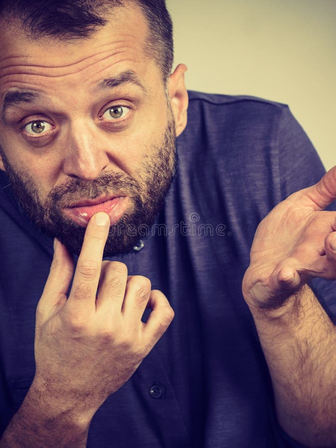 Confused Adult Man Seeking for Solution Stock Photo - Image of adult ...