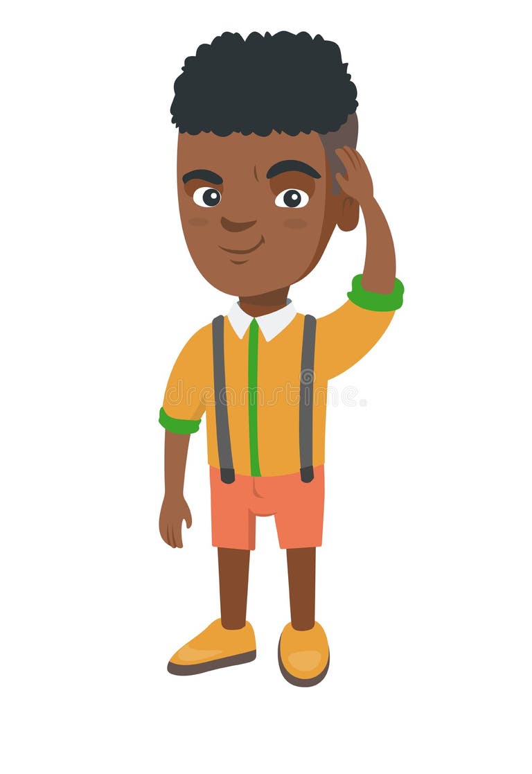 Black Man Scratching His Head Stock Illustrations 75 Black Man