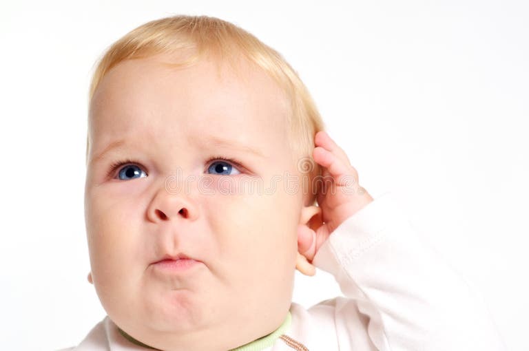 Confused Baby stock photo. Image of beautiful, little - 22500872