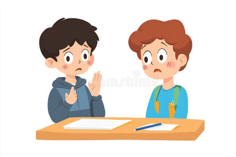 Confused Boy Asking a Question Stock Illustration - Illustration of ...