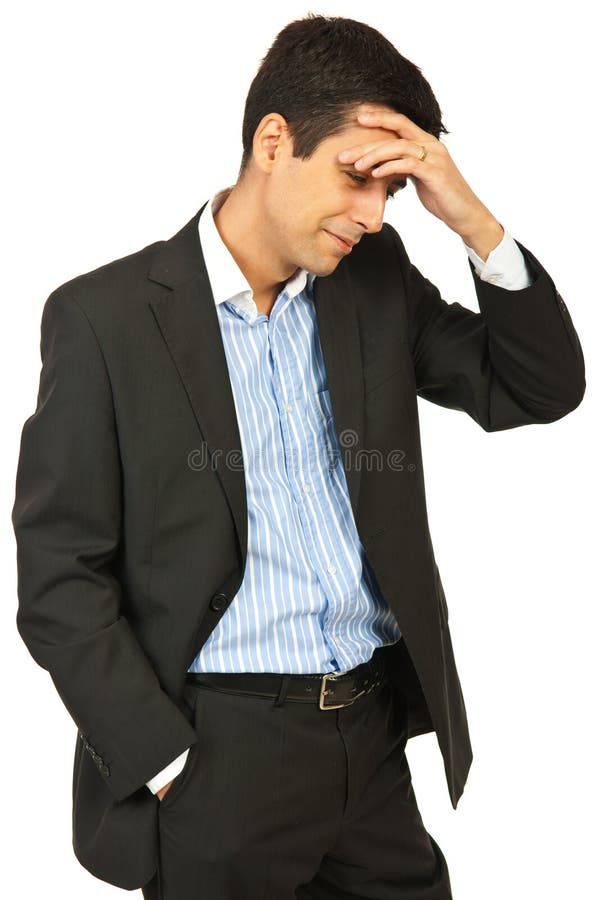 Confused Business Man Smiling Stock Image - Image of friendly, person ...