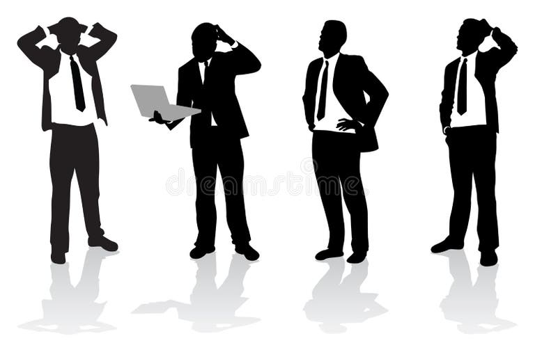 Business Confused Man Silhouette Stock Illustrations – 1,369 Business ...