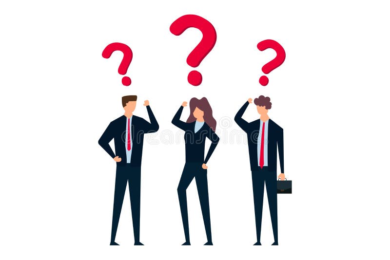 Confused Business Team Finding Solution To Solve Problem Businessman