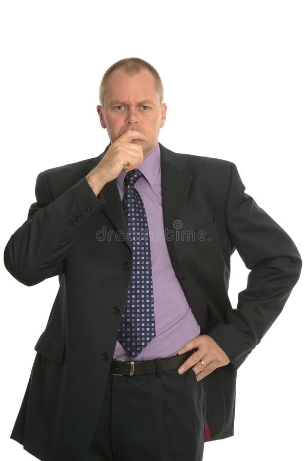 Confused businessman. stock image. Image of thought, wonder - 3303239