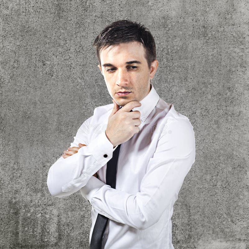 Confused businessman stock image. Image of choose, concept - 33512689