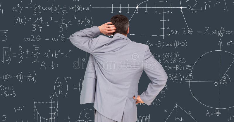Confused Businessman Reading Math Equations Stock Image - Image of ...