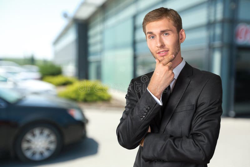 Confused Businessman Thinking Stock Photo - Image of clueless, head ...