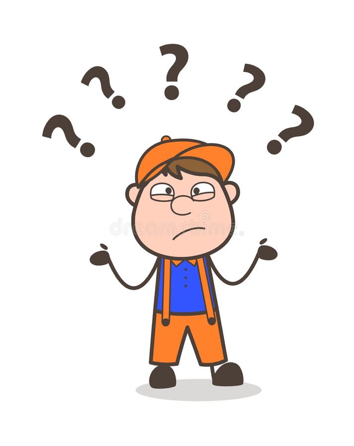 Confused Cartoon Carpenter Face Expression Stock Illustration ...
