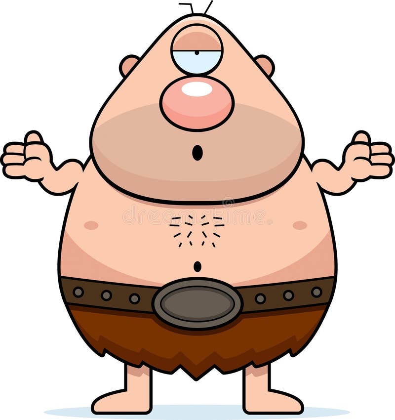 Sad Cartoon Cyclops stock vector. Illustration of vector - 51421930