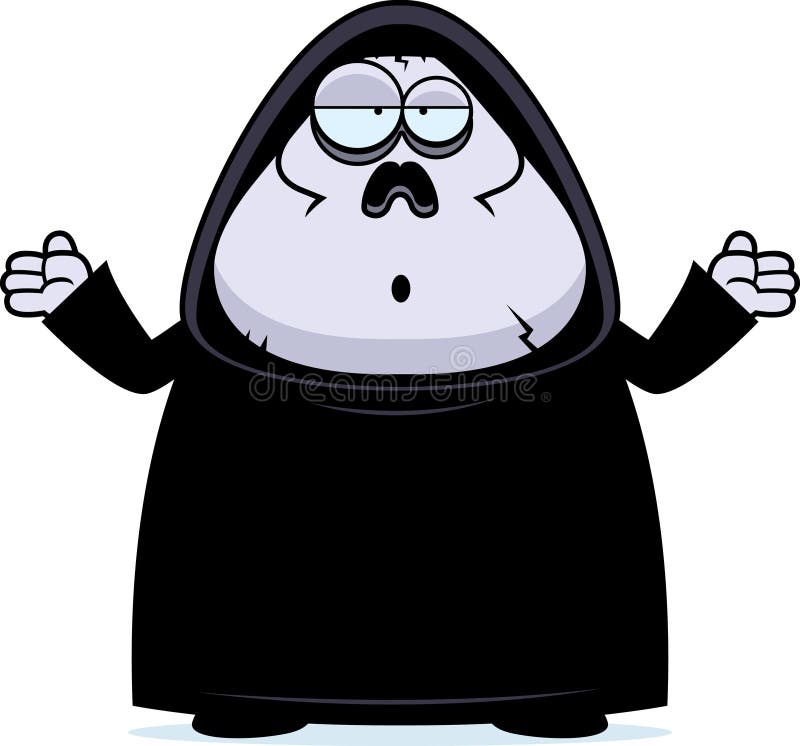 Sad Cartoon Grim Reaper stock vector. Illustration of monster - 47714350