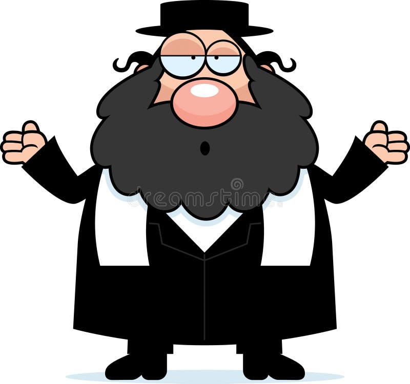 Confused Cartoon Rabbi stock vector. Illustration of cartoon - 47714836