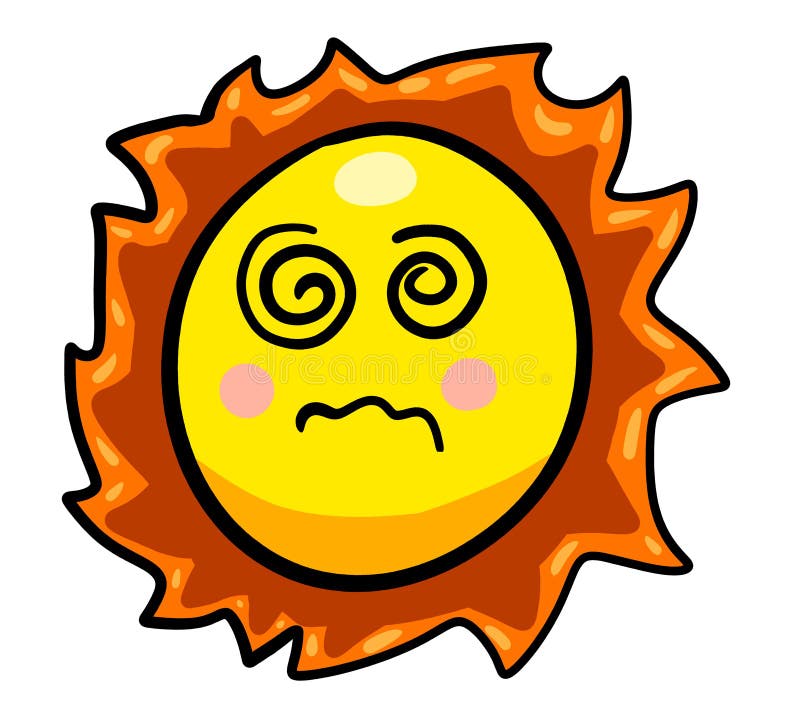 Confused Cartoon Sun stock illustration. Illustration of colorful ...